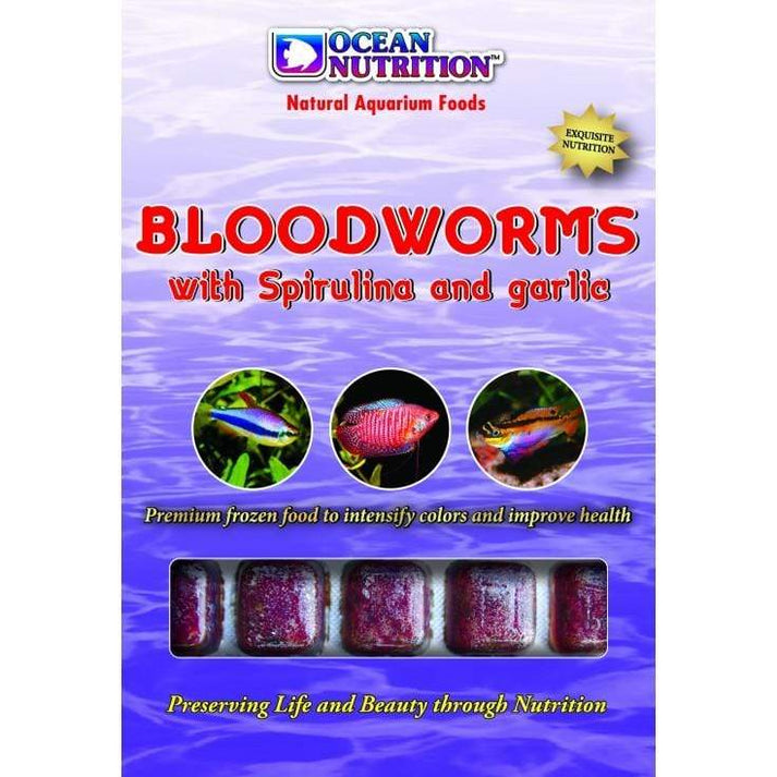 Blood worms with spirulina and garlic - 100g – Ajman Aquarium